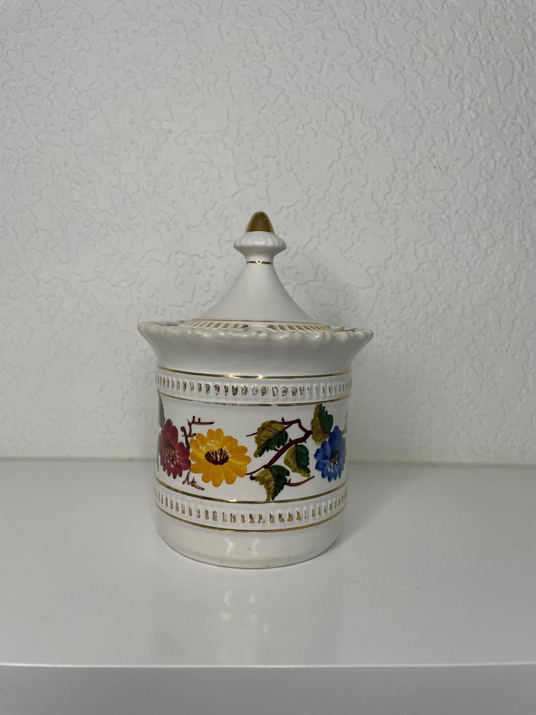 Kitschy Decor Vintage Ceramic Flower Jar Portugal Unique - Etsy