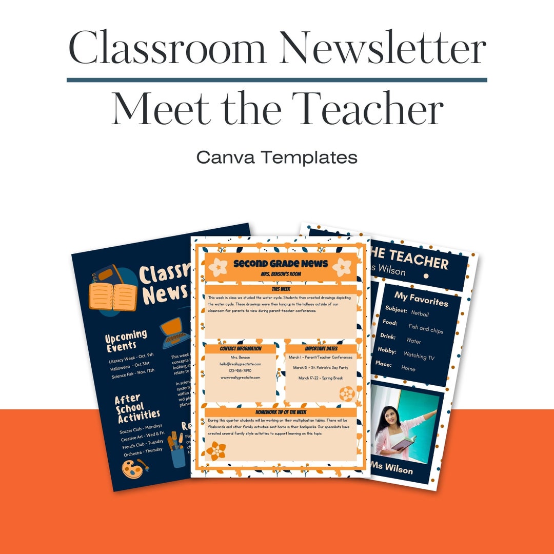 Classroom Newsletter, Meet the Teacher Templates, Editable Classroom ...