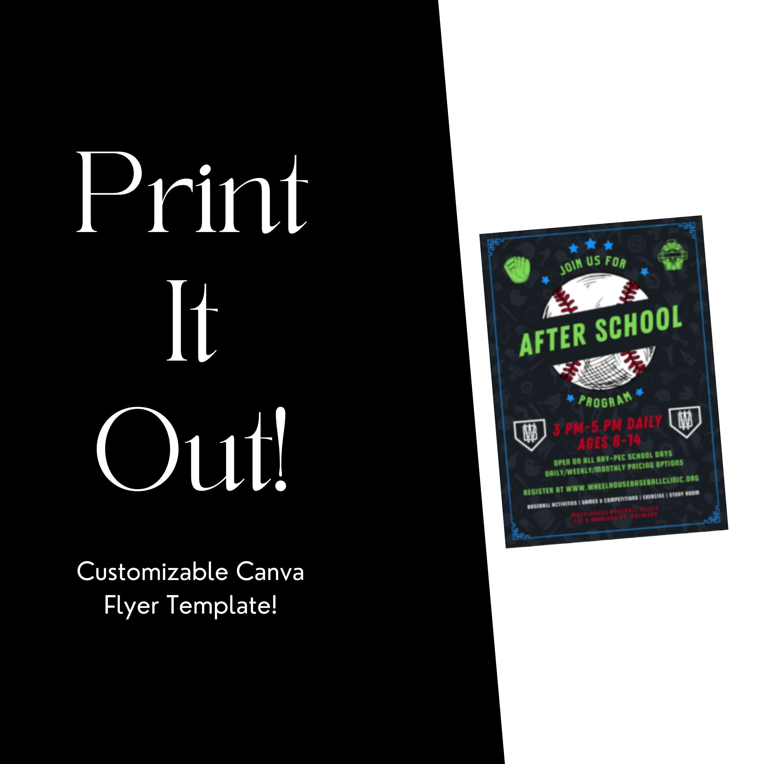 Editable Canva Baseball Training Flyer Template, Customizable Canva ...