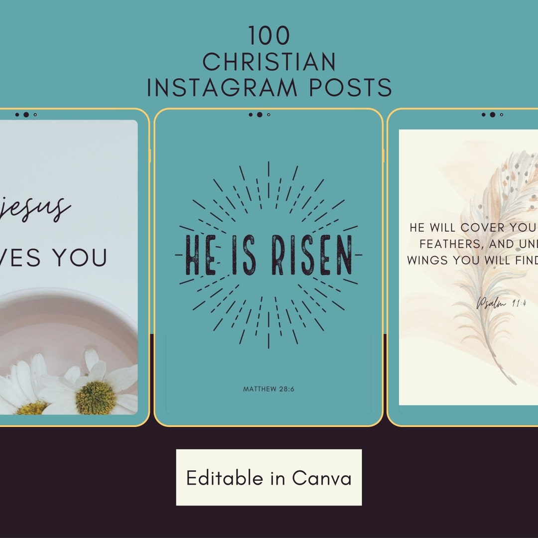 Christian Instagram Templates, Canva Editable Christian Posts, Faith ...