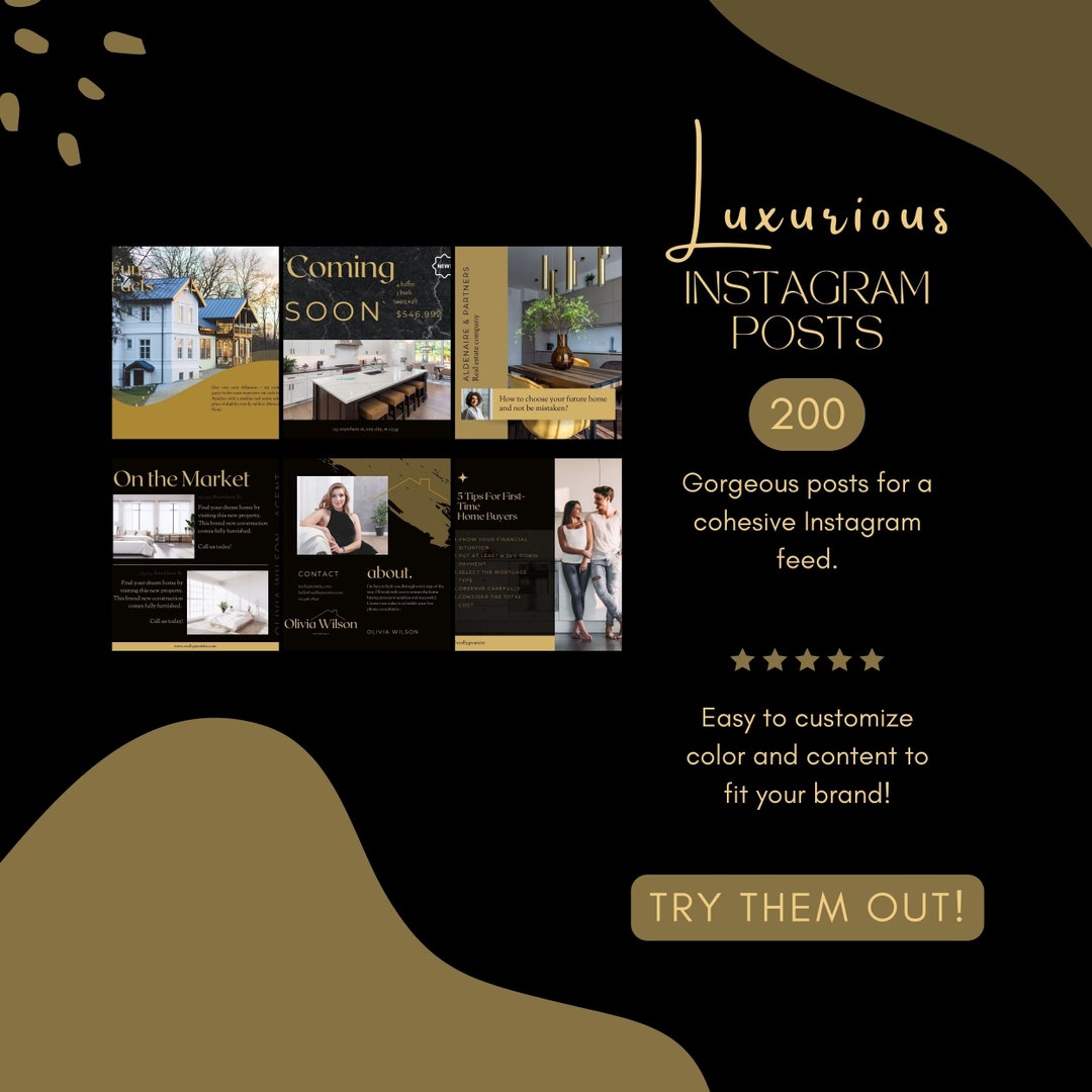 Real Estate Agent Social Media Template Bundle, Real Estate Marketing ...