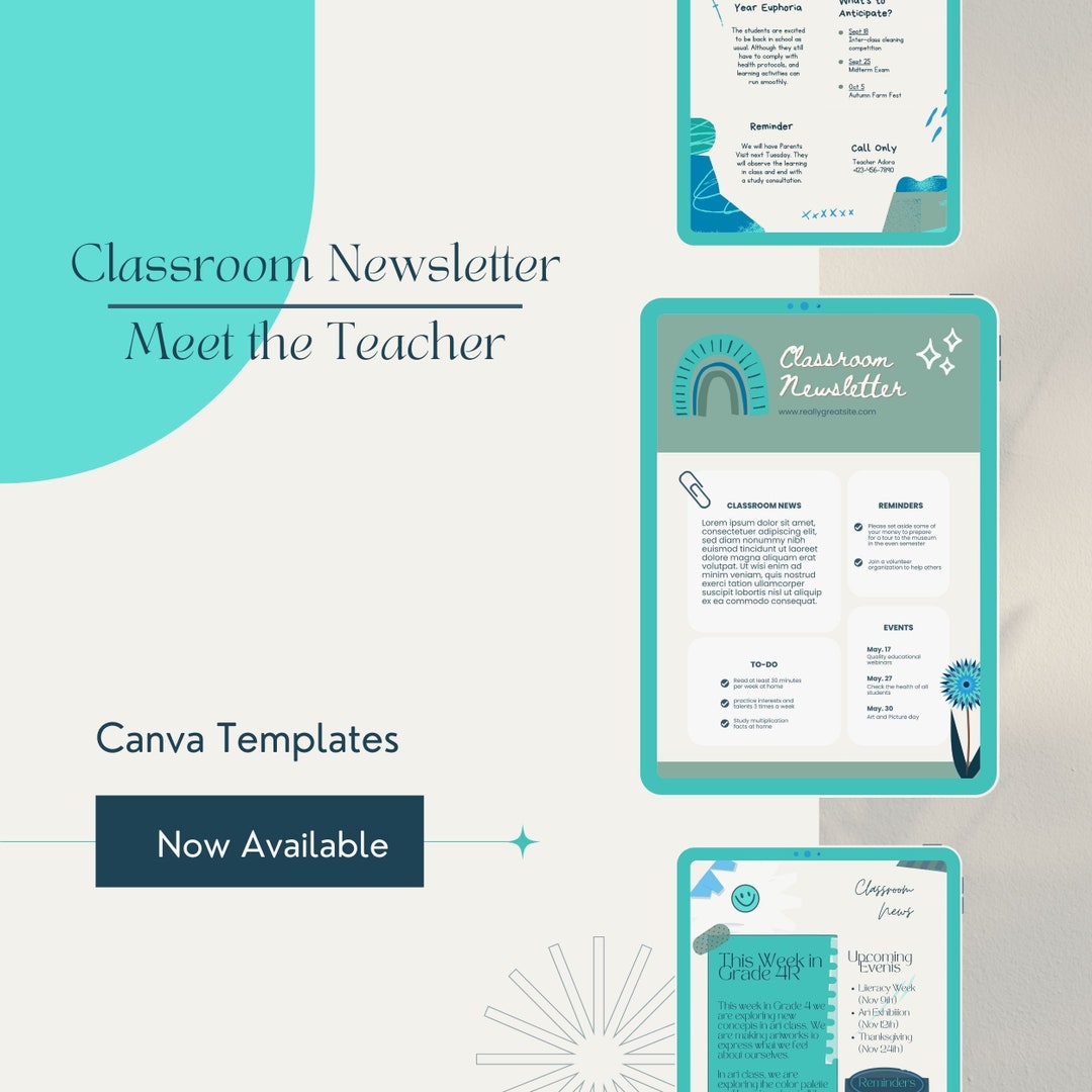 Classroom Newsletter, Meet the Teacher Templates, Editable Classroom ...