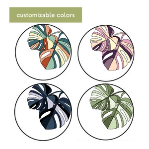 Variegated Monstera Leaves Plant Embroidery Pattern, PDF Instructions ...