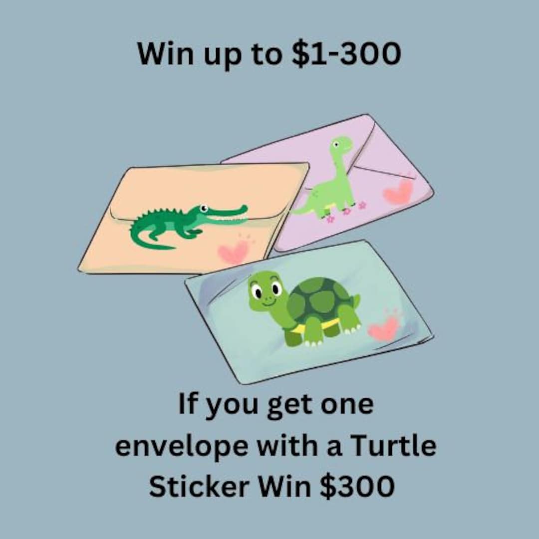 Mystery Turtle Envelopes - Etsy