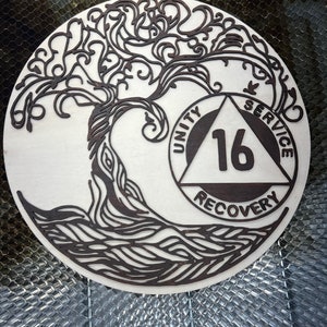 Sobriety Tree of Life AA Recovery Unity Service SVG, DXF Laser ...