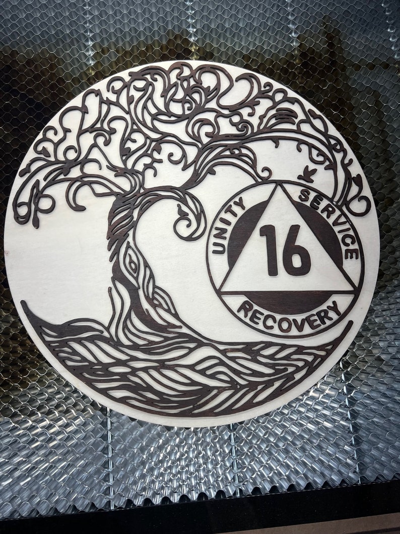 Sobriety Tree of Life AA Recovery Unity Service SVG, DXF Laser ...