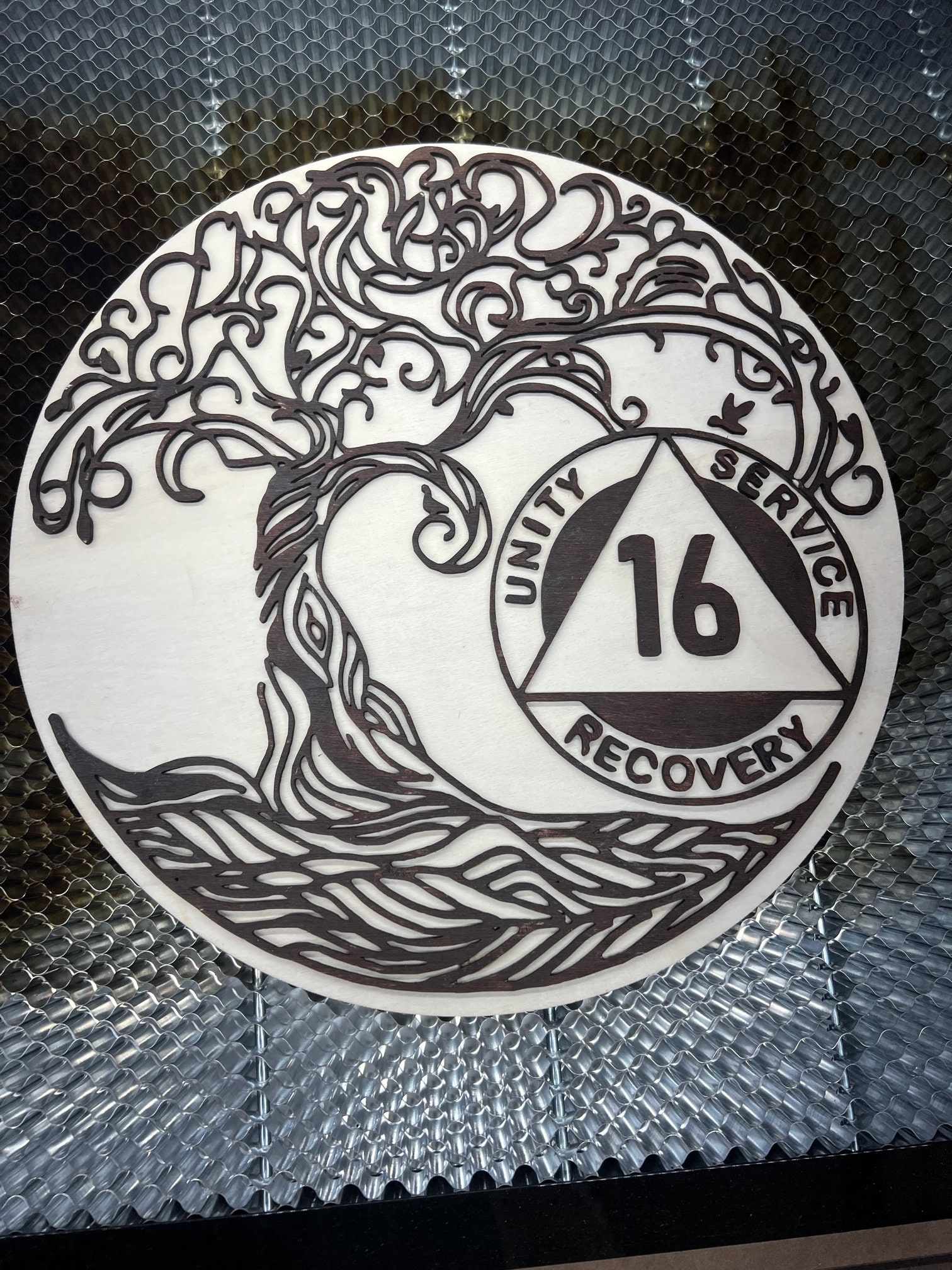 Sobriety Tree of Life AA Recovery Unity Service SVG, DXF Laser ...