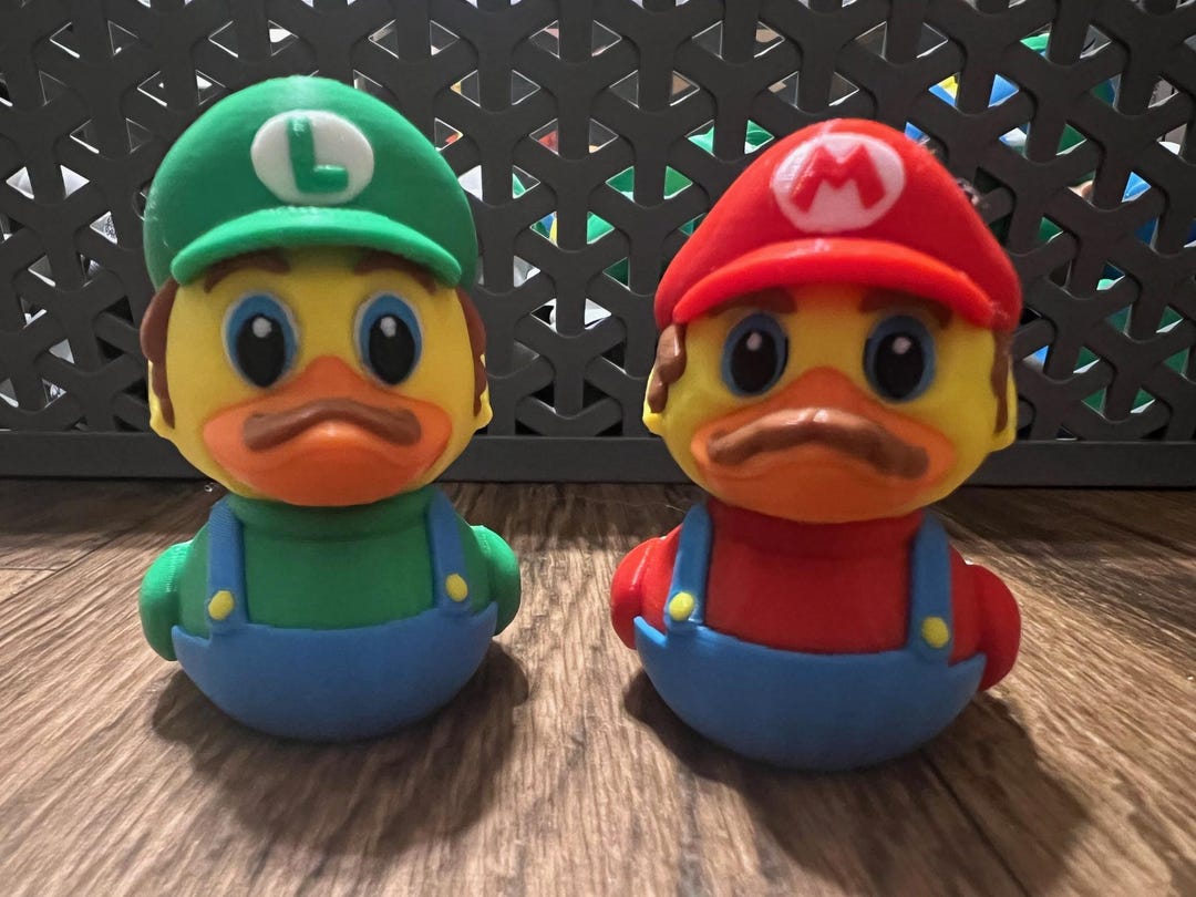 3D Printed Duck Mario Luigi Video Game Plumber - Etsy