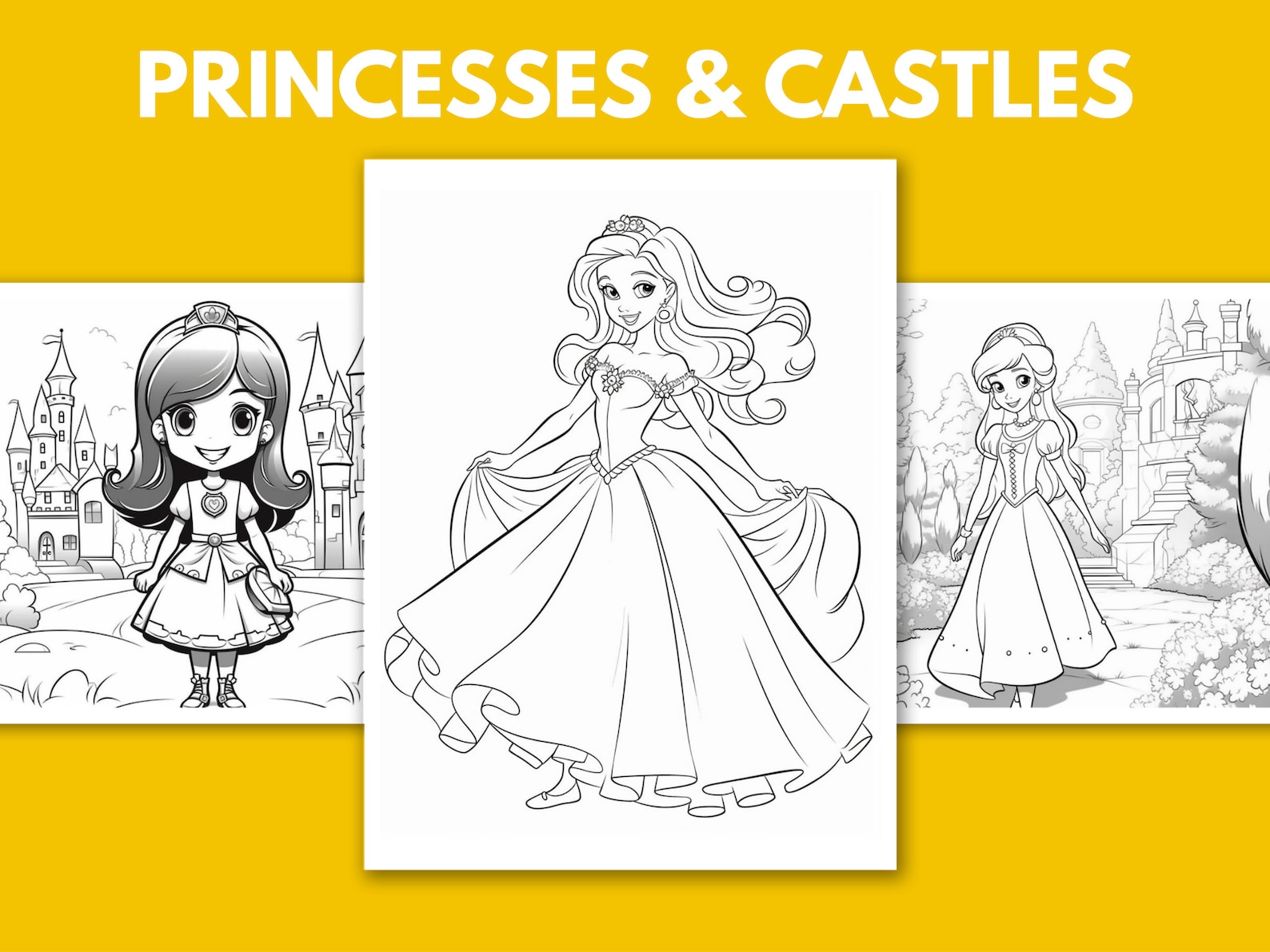 PRINCESS Coloring Pages for Kid PRINCESS Coloring Book for Girl ...