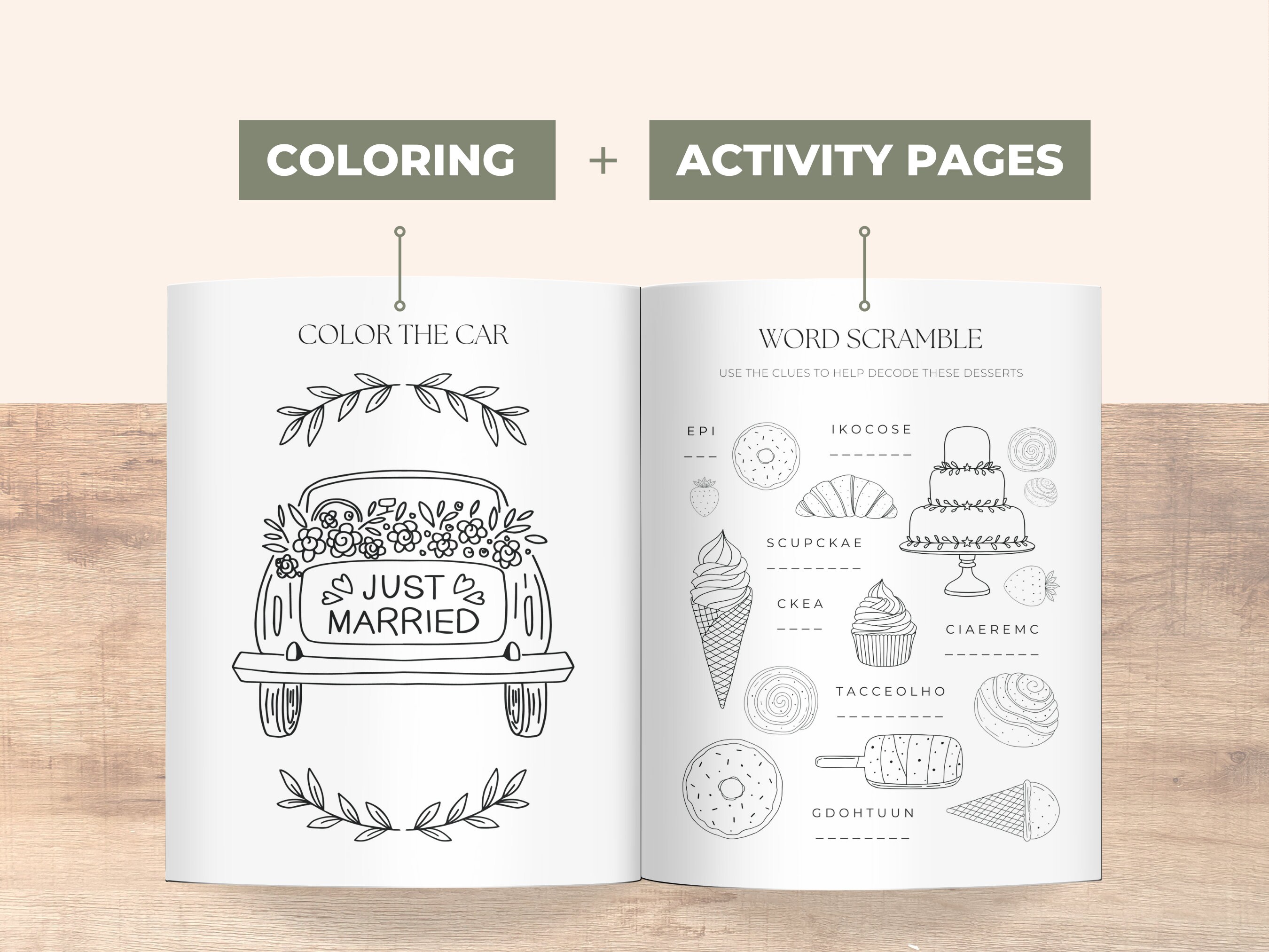 Wedding Coloring Book Wedding Coloring Page for Kids Wedding - Etsy