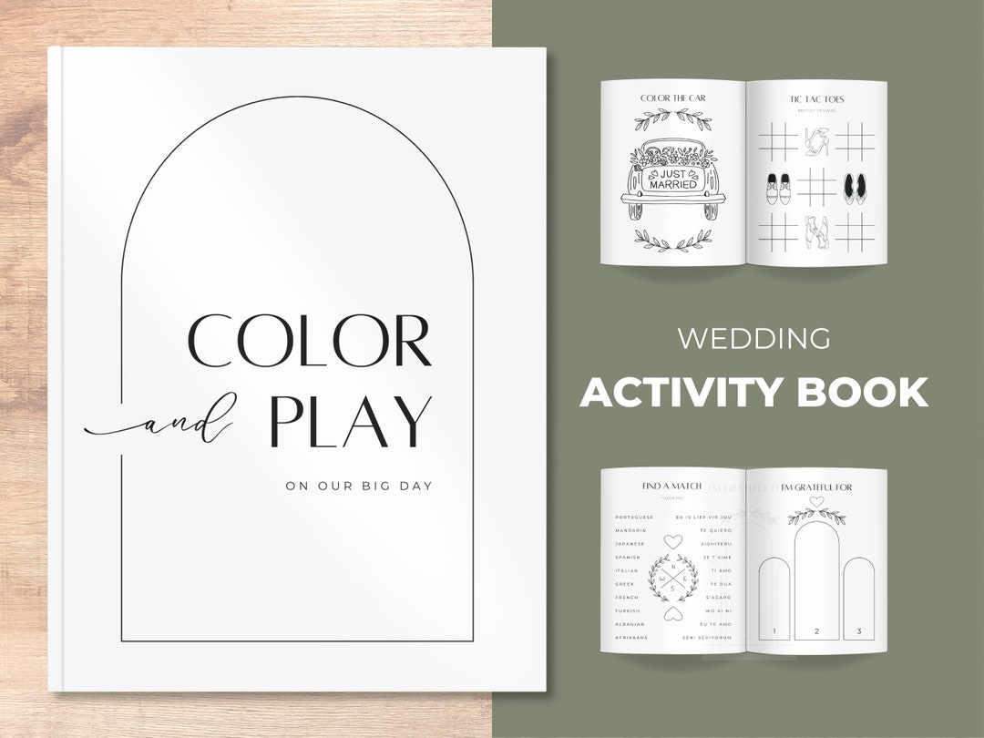 Wedding Activity Pack Coloring Book for Kids Wedding Kids Coloring Page ...