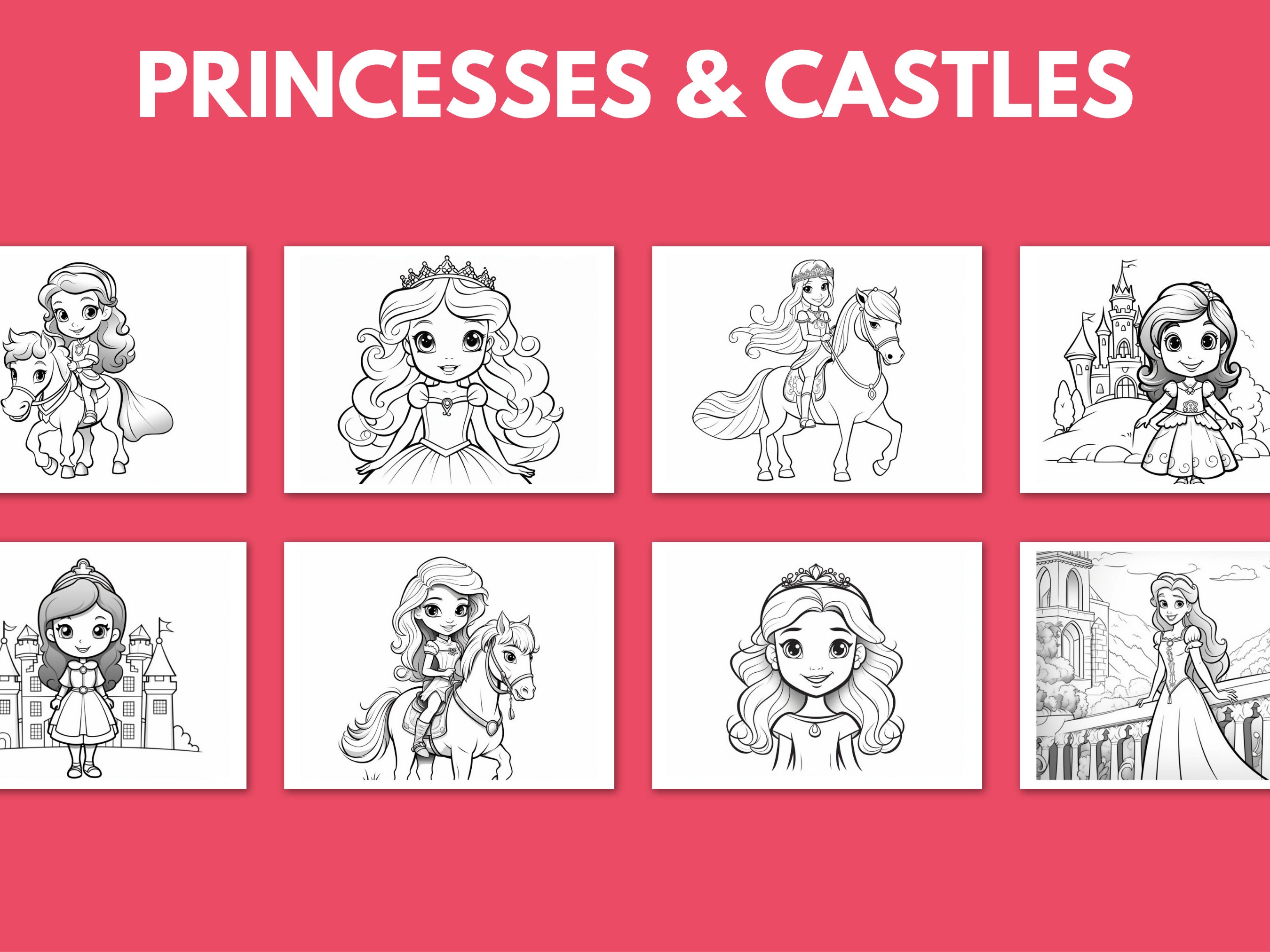 PRINCESS Coloring Pages for Kid PRINCESS Coloring Book for Girl ...