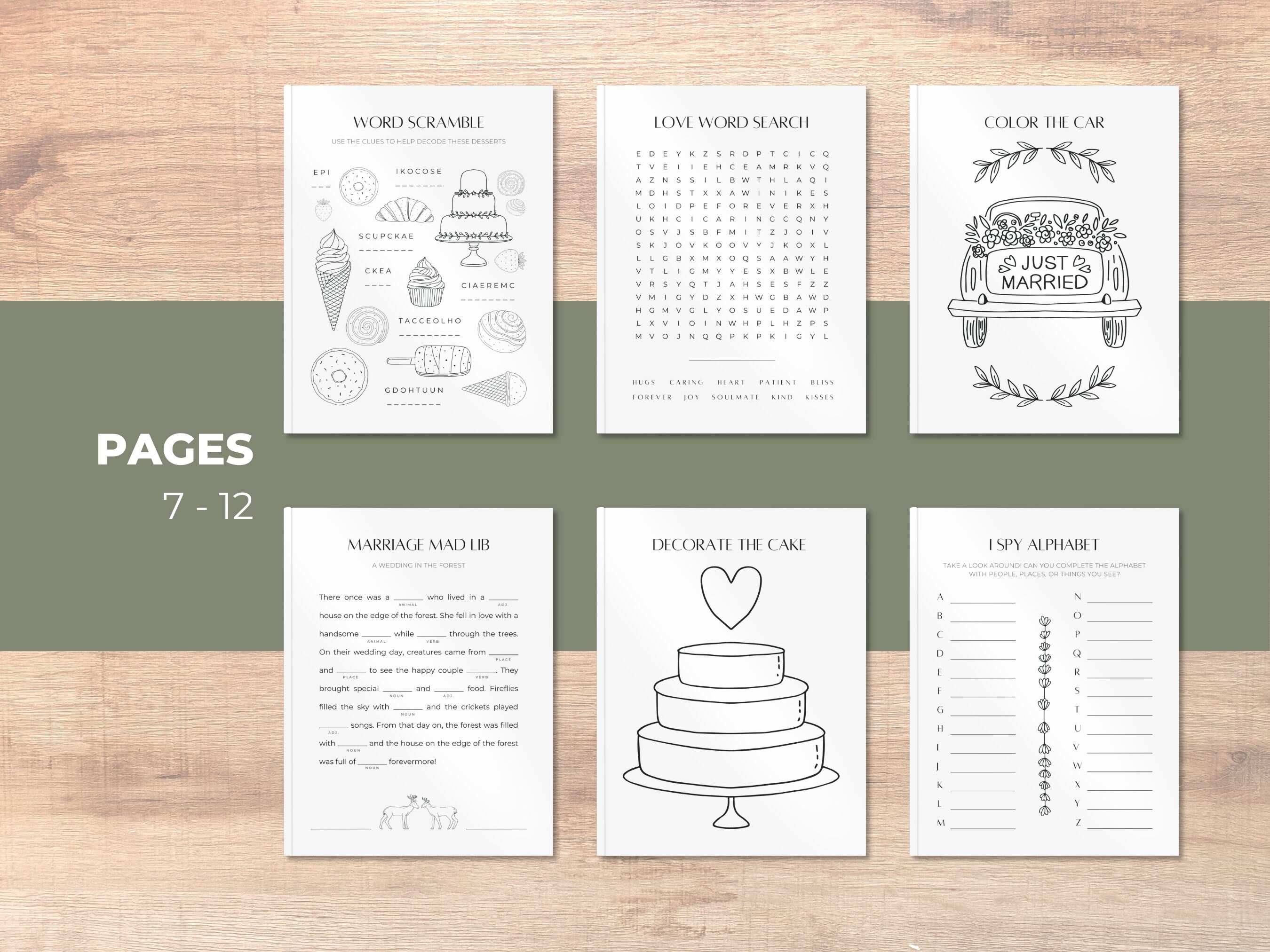 Wedding Activity Pack Coloring Book for Kids Wedding Kids - Etsy