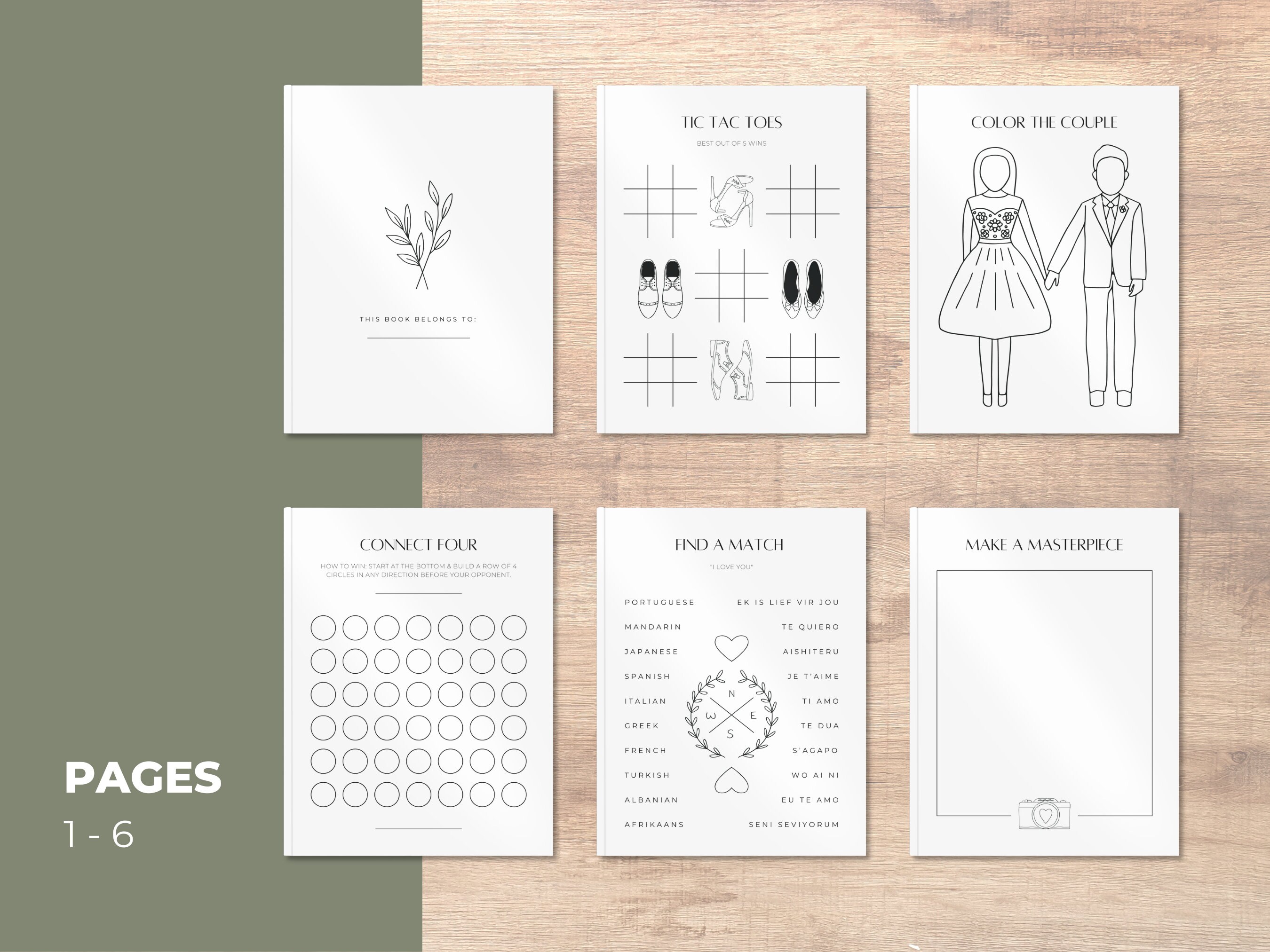 Wedding Activity Pack Coloring Book for Kids Wedding Kids - Etsy