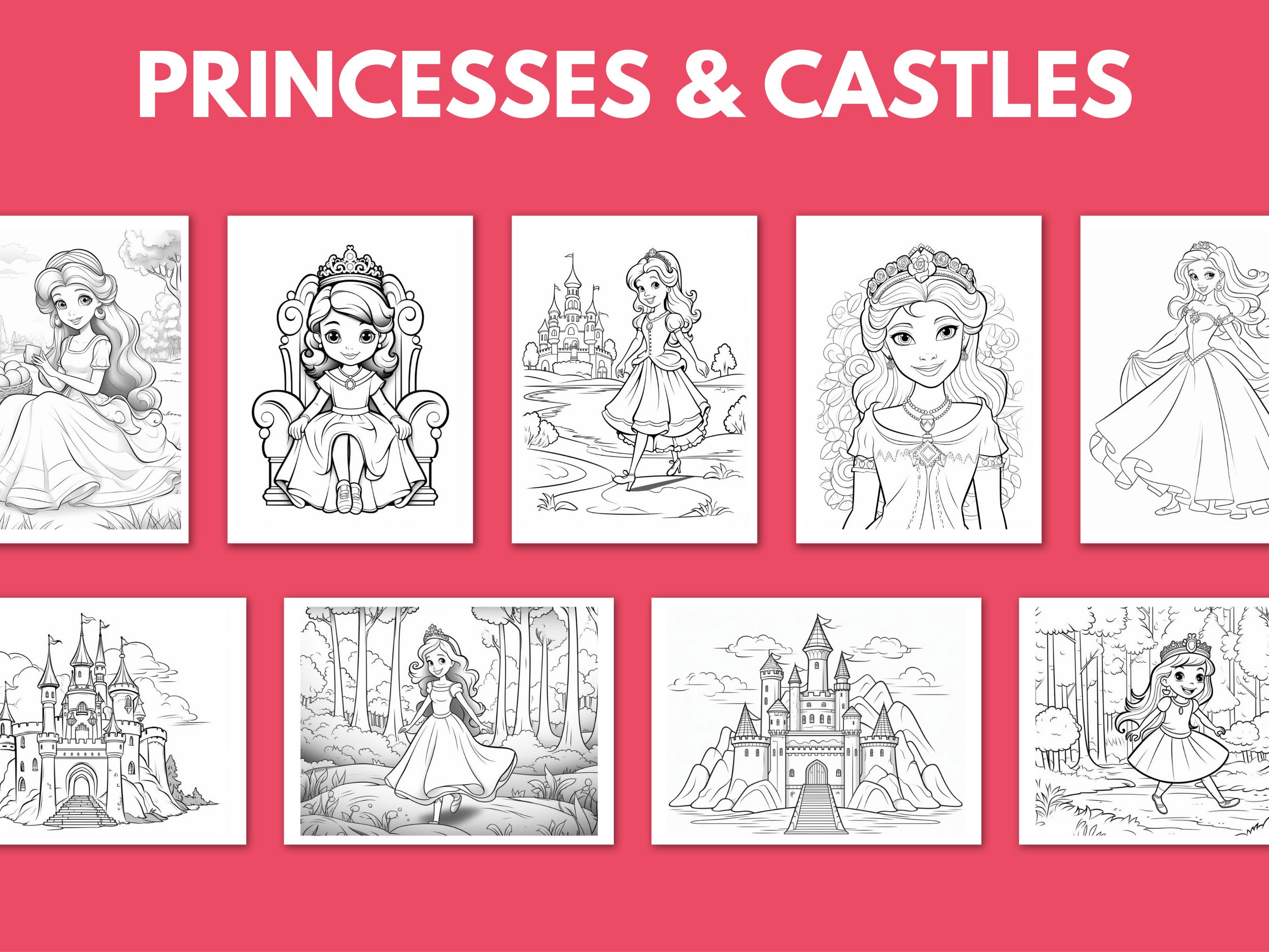 PRINCESS Coloring Pages for Kid PRINCESS Coloring Book for Girl ...