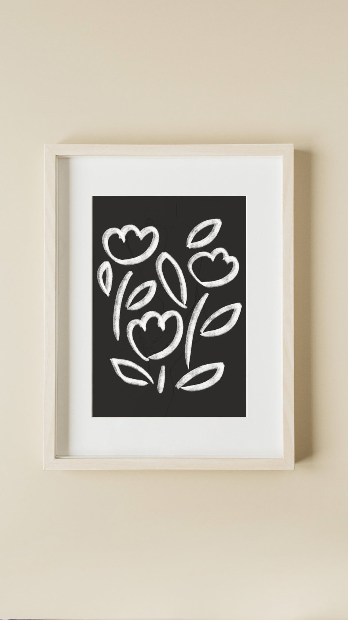 Black and White Daisy Wall Art, Flower Garden Wall Decor, Daisy ...