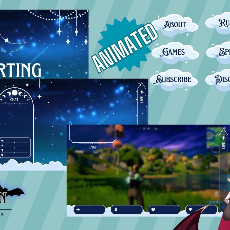 Vtuber Overlay Stars - Etsy