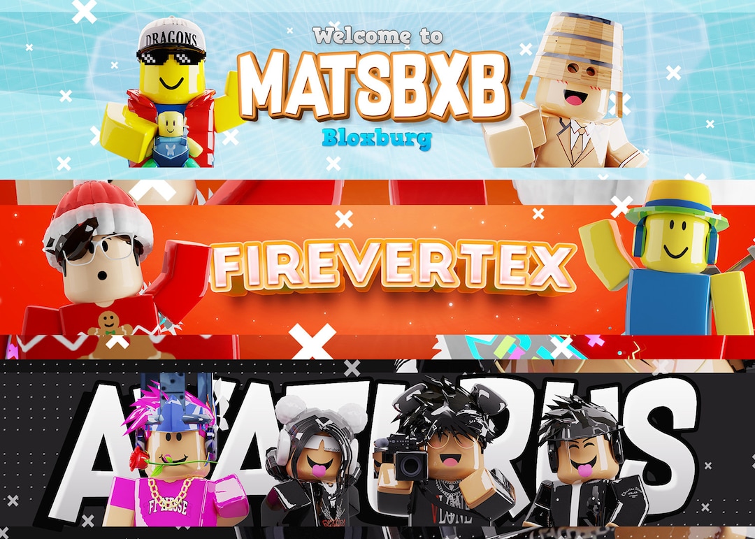 Design a GREAT ROBLOX YOUTUBE Banner Gaming Twitch and - Etsy