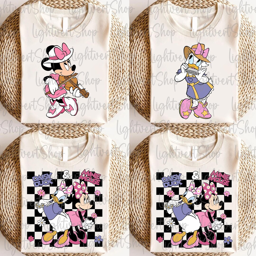 Mouse and Duck Suit T-shirt Design Png, Besties Shirt Png, Cartoon for ...