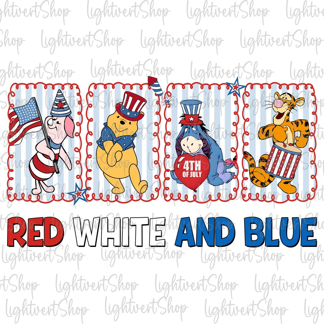 Patriotic Bear Png, Bear 4th of July Png, Red White and Blue Png ...