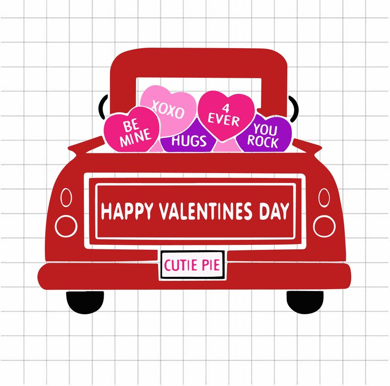 Happy Valentine Day Cutie Pie Be Mine 4ever SVG, Happy Valentine Xoxo ...