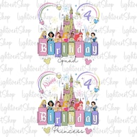 Personalized Birthday Princess PNG, Disneyland Princess Birthday Girl ...