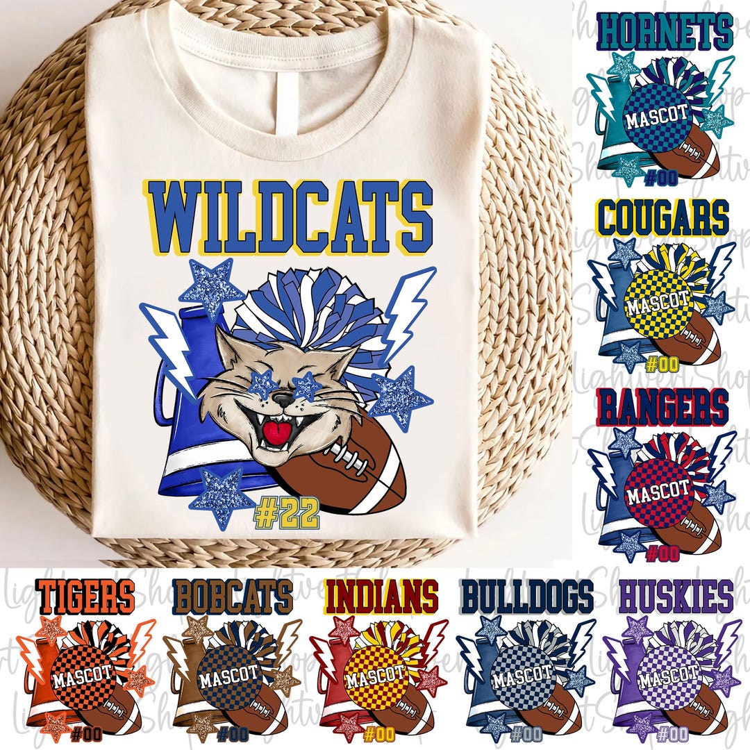 CUSTOM Mascot Digital File, Football Team Game Day, Sport Team, School ...