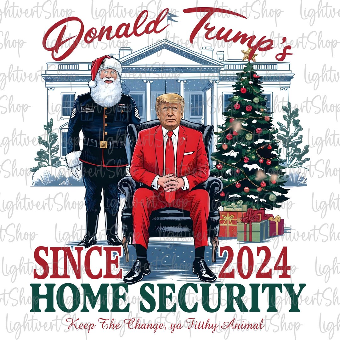 White House Santa Trump PNG, Election 2024, MAGA Supporter, No Taxes on ...