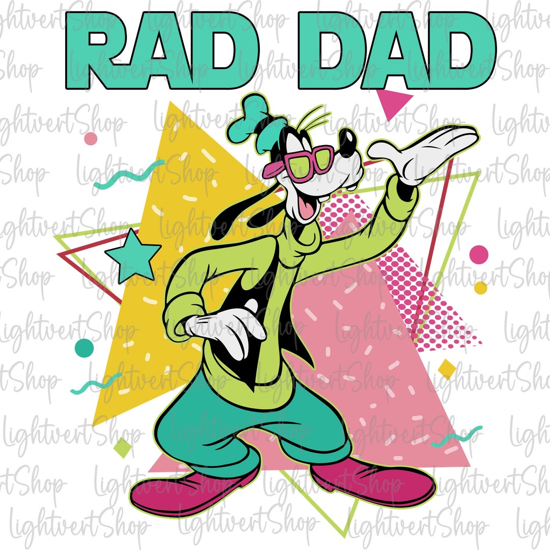 Rad Dad Png, Happy Father's Day Png, Birthday Gift for Dad, Matching ...