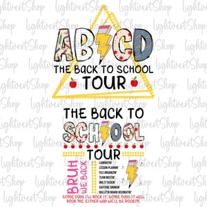 Bundle the Back to School Tour Png, ABCD Teacher Png, Back to School ...