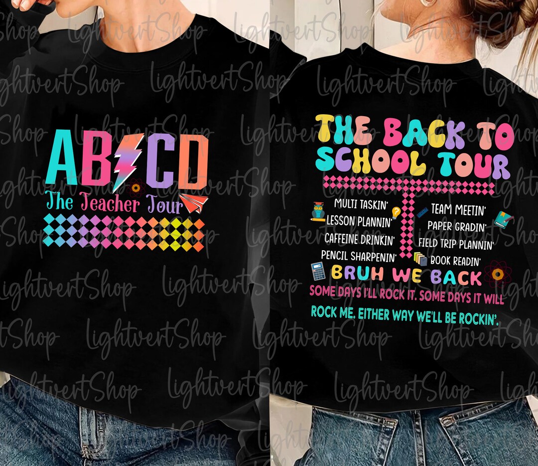 Bundle the Back to School Tour Png, ABCD Teacher Png, Back to School ...