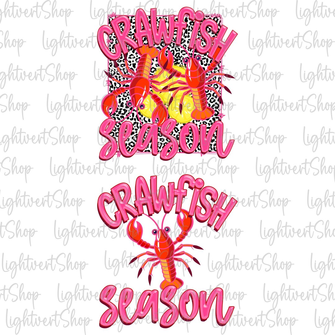 Pink Crawfish Season Png, Crawfish Boil Png, Crawfish Preppy Png ...