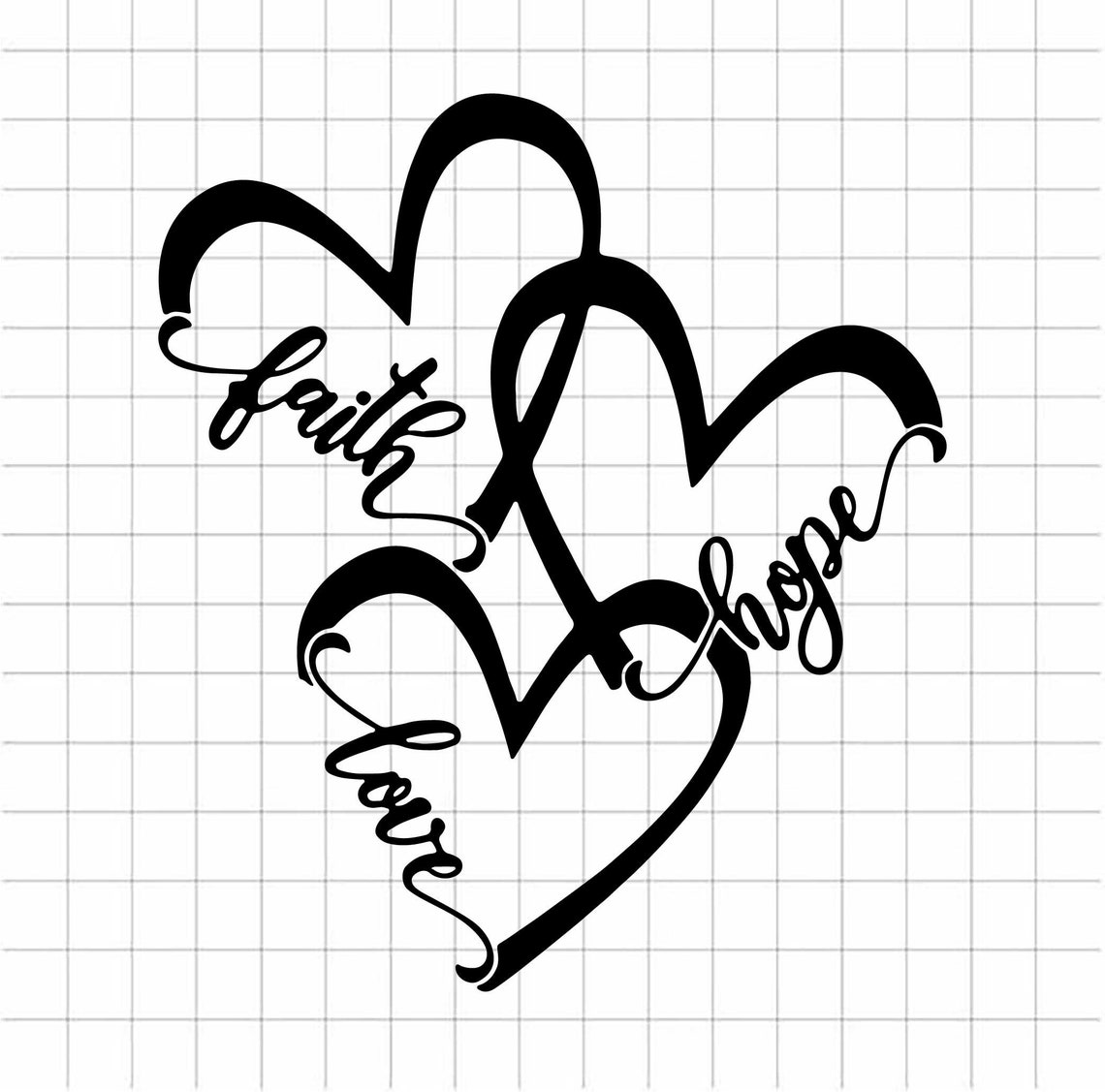 Faith Hope Love Heart Svg, Faith SVG Png Dxf Cutting File Sublimation ...