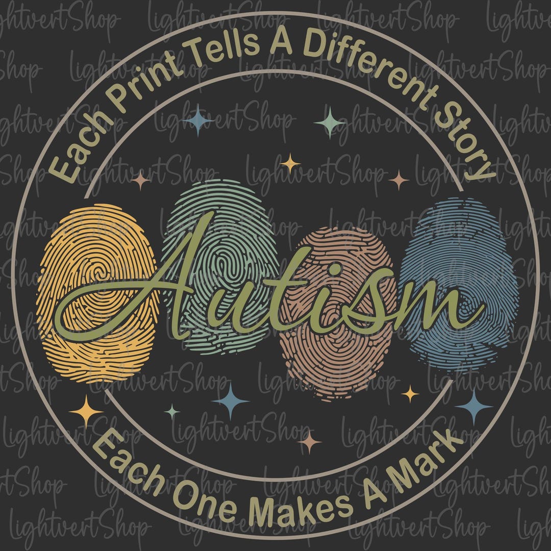 Fingerprint Autism Png, Each Print Tells A Different Story Png, Autism ...