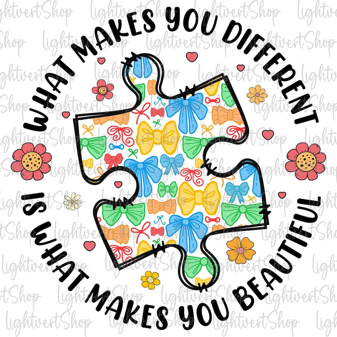 What Make You Different Make You Beautiful Png, Autism Awareness Png ...