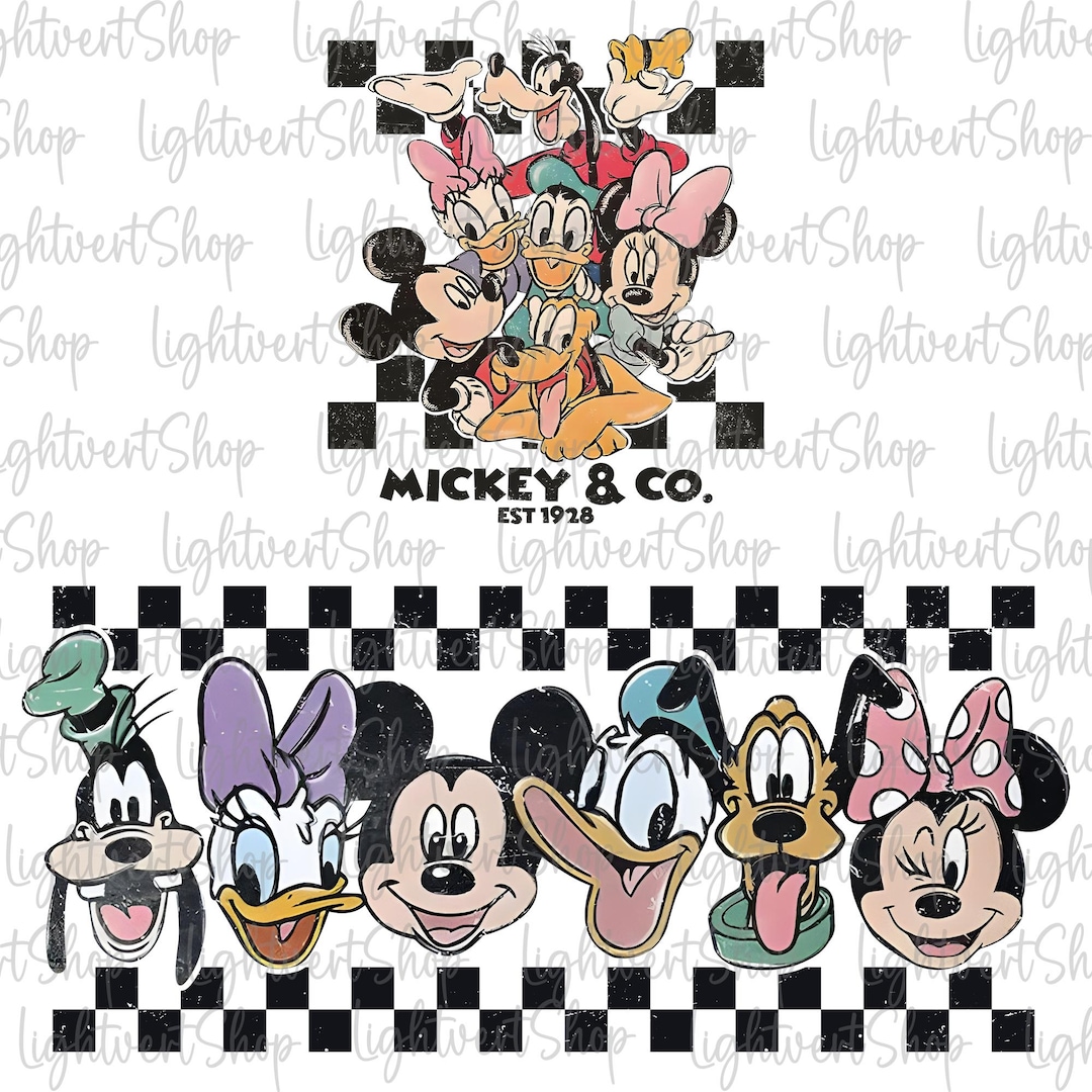 Checkered Mouse Png, Retro Mouse Est Shirt Design, Mouse and Friends ...