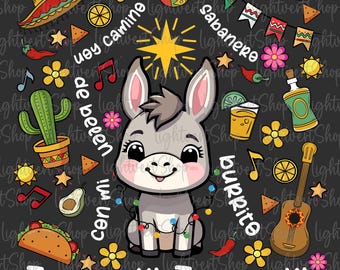 4+mi Burrito Sabanero Mexican PNG, Feliz Navidad Digital Download, Tuki ...