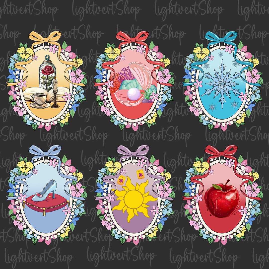 Vintage Coquette Princess Symbol Shirt Png Bundle, Princess Squad ...