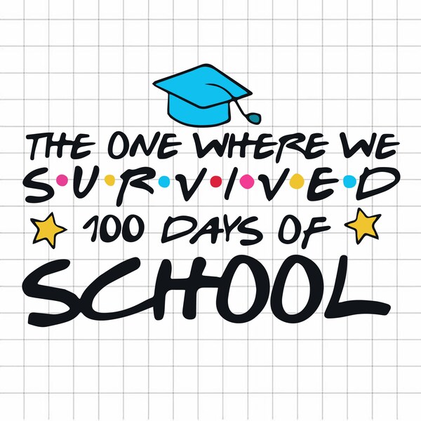 I Survived 100 Days of School Svg - Etsy