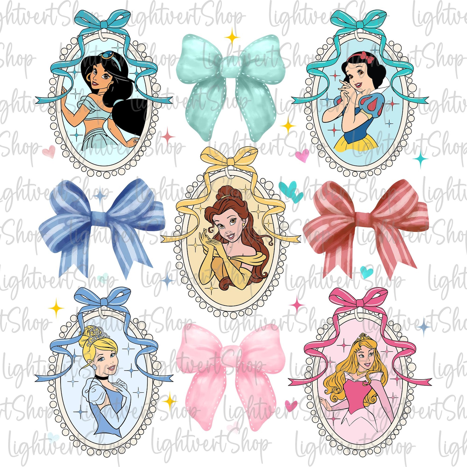 Princess Squad Coquette Mirror Bow Png, Best Friends Princess, Besties ...