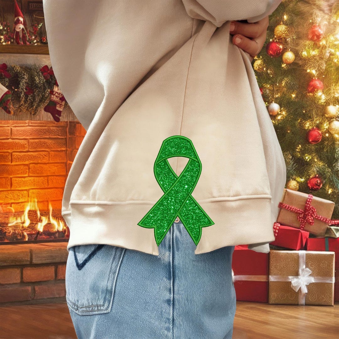 Cancer Ribbon Bow Applique Side Bow Machine Embroidery Designs Thin ...