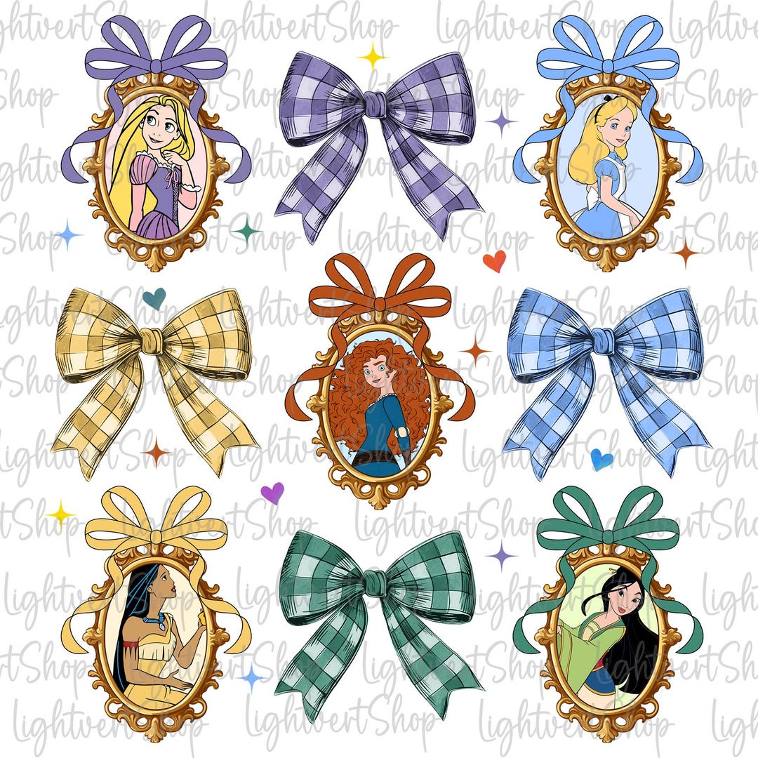 Princess Squad Coquette Mirror Bow Png, Best Friends Princess, Besties ...