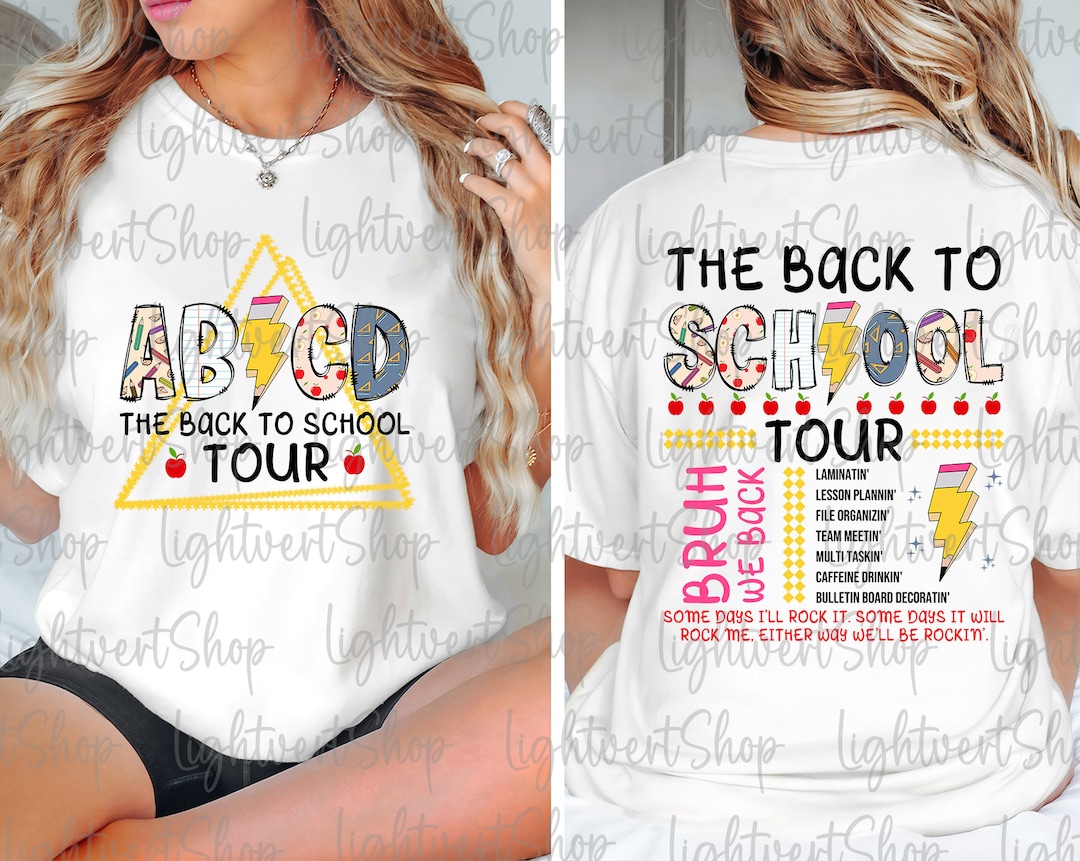 Bundle the Back to School Tour Png, ABCD Teacher Png, Back to School ...