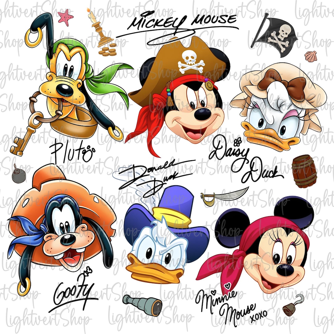 Pirate Mouse Png, Family Pirate Png, Pirate Theme Png for Shirt Design ...