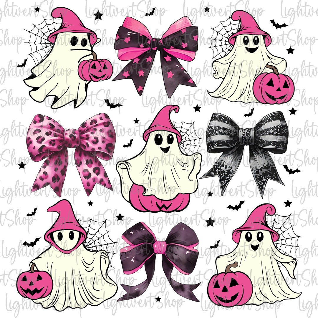 Ghost Coquette Halloween Png, Halloween Coquette Bow Png, Social Club ...