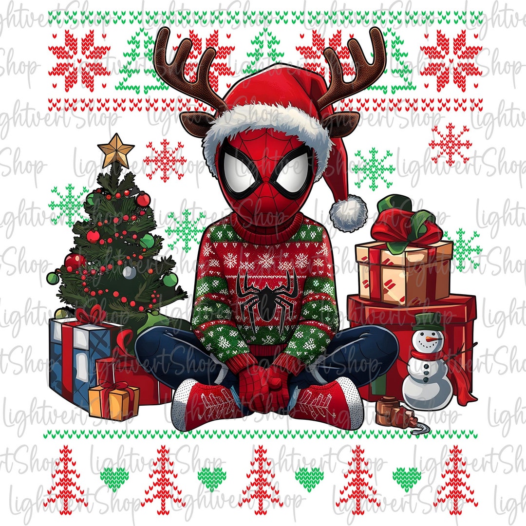 Spider Hero Christmas PNG, Santa Superhero Gift Xmas, Hero Characters ...
