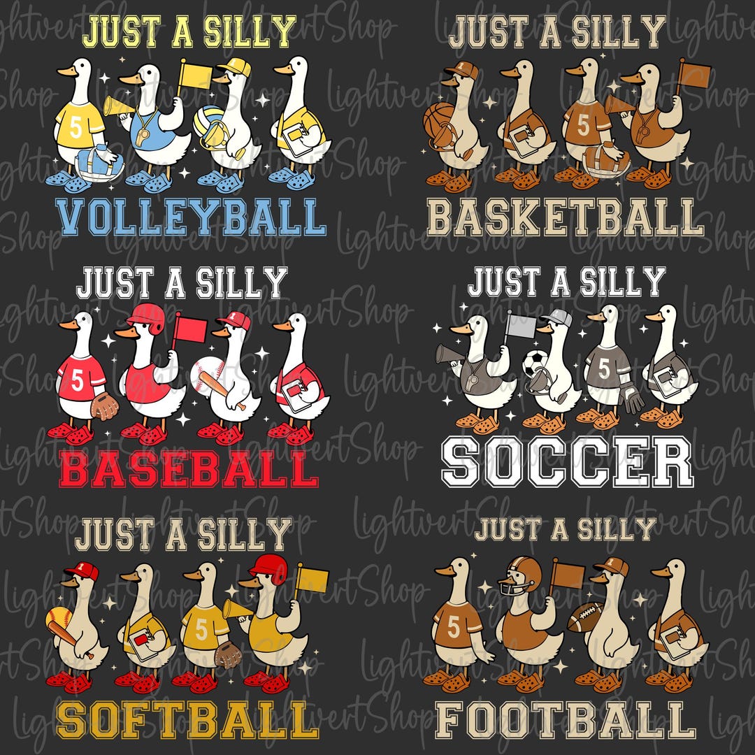 Silly Goose Sports PNG Bundle, Goose Football, Goose Baseball PNG ...