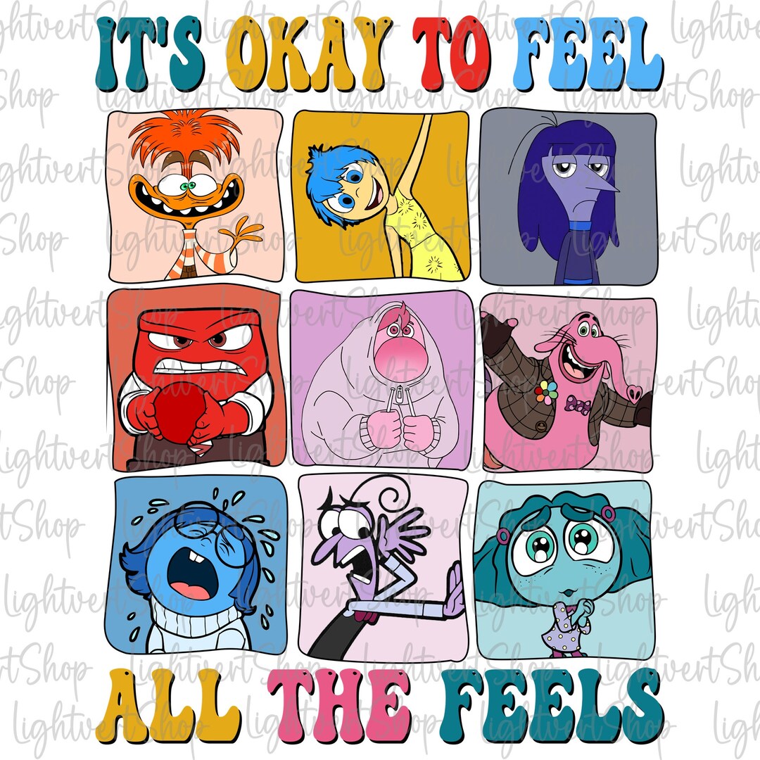 It's Okay to Feel All the Feels Png, Cartoon Emotions Friends, Mental ...