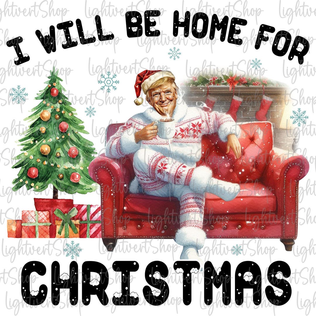 Funny Political Trump Design for Republican Christmas 2025, Santa Trump ...