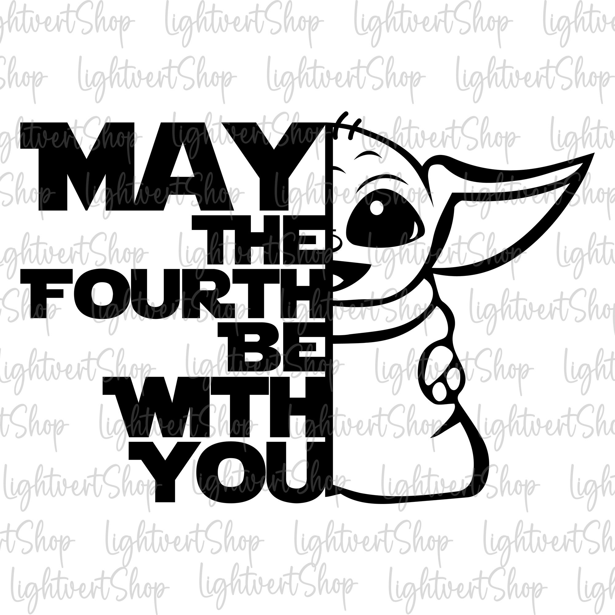 May the Fourth Be With You Svg, Funny Cartoon Svg, Be With You, This is ...